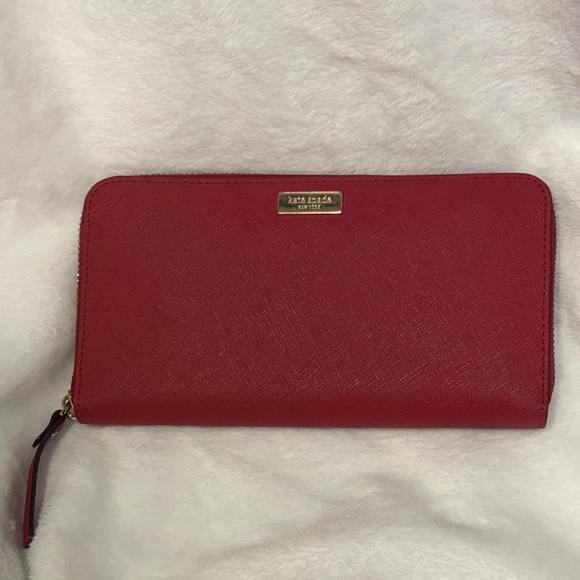 kate spade | Bags | Kate Spade Red Zip Wallet | Poshmark